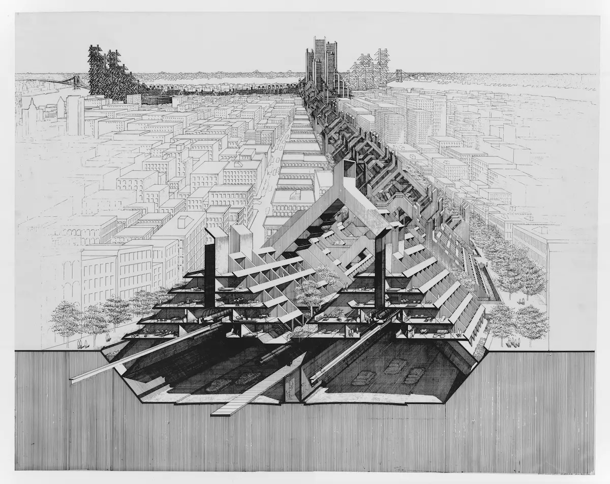 A estraña visión de Paul Rudolph dunha autoestrada cruzada de Manhattan (e outros proxectos inacabados) 22531_1